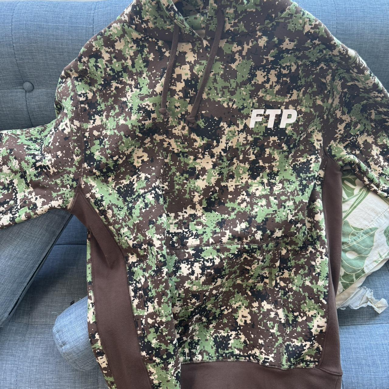 FTP digi camo hoodie size L. Essentially brand new.... - Depop