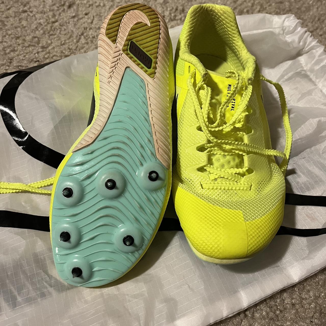 Nike running spikes, worn once, no damage, all... - Depop