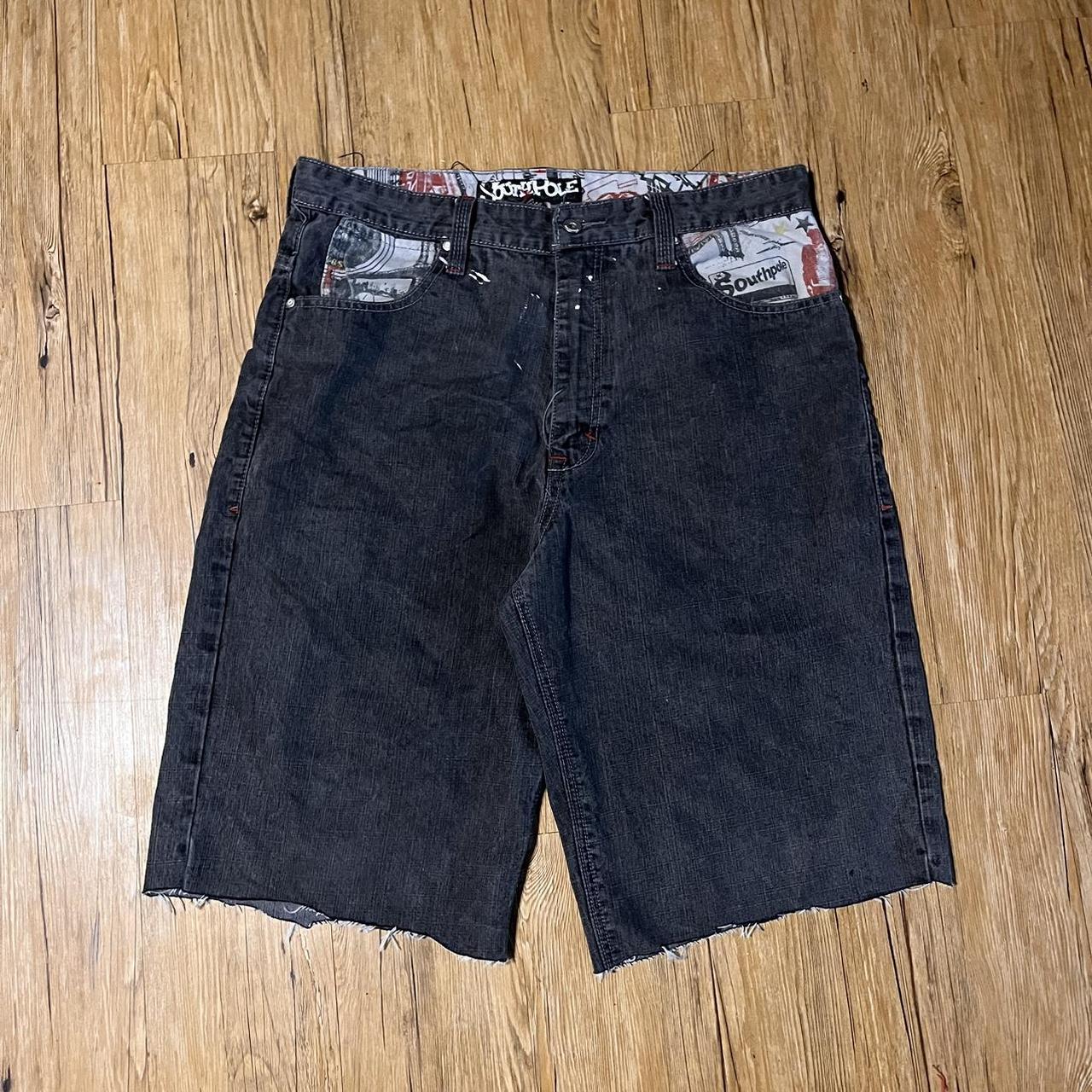 Super Baggy Southpole Embroidered Jorts 36” Depop
