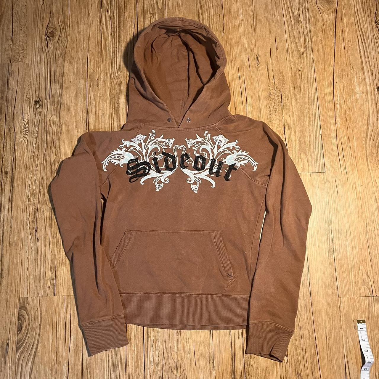 CRAZY affliction style sideout hoodie -size... - Depop