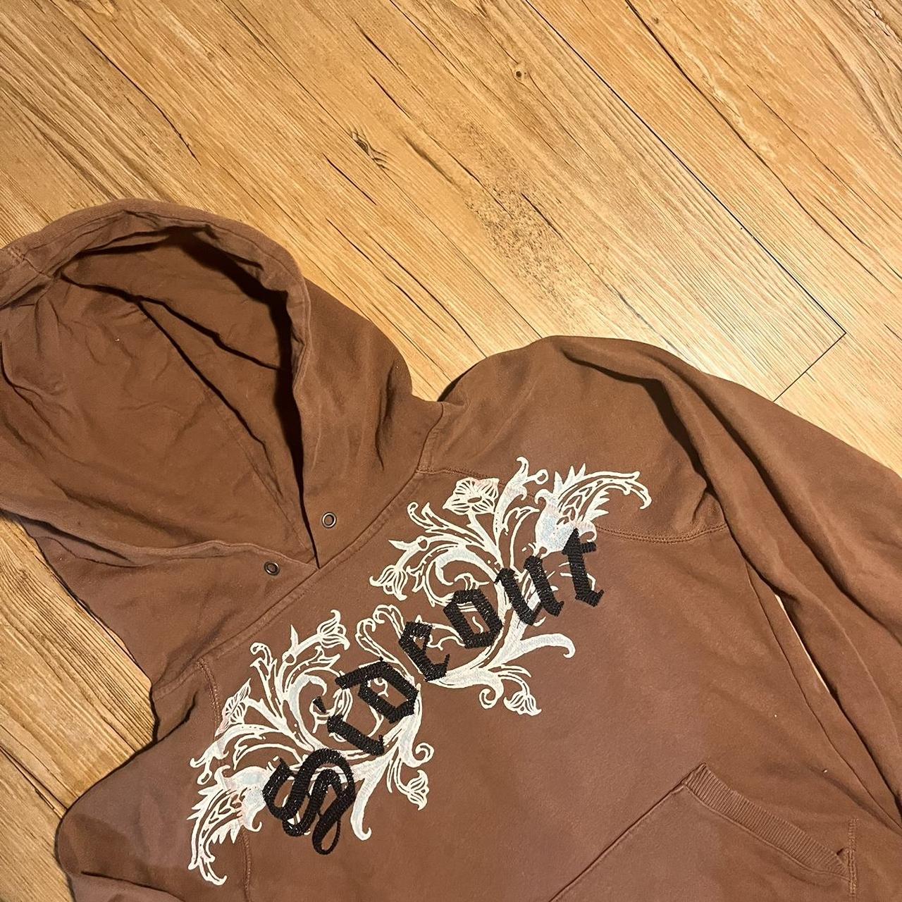 CRAZY affliction style sideout hoodie -size... - Depop