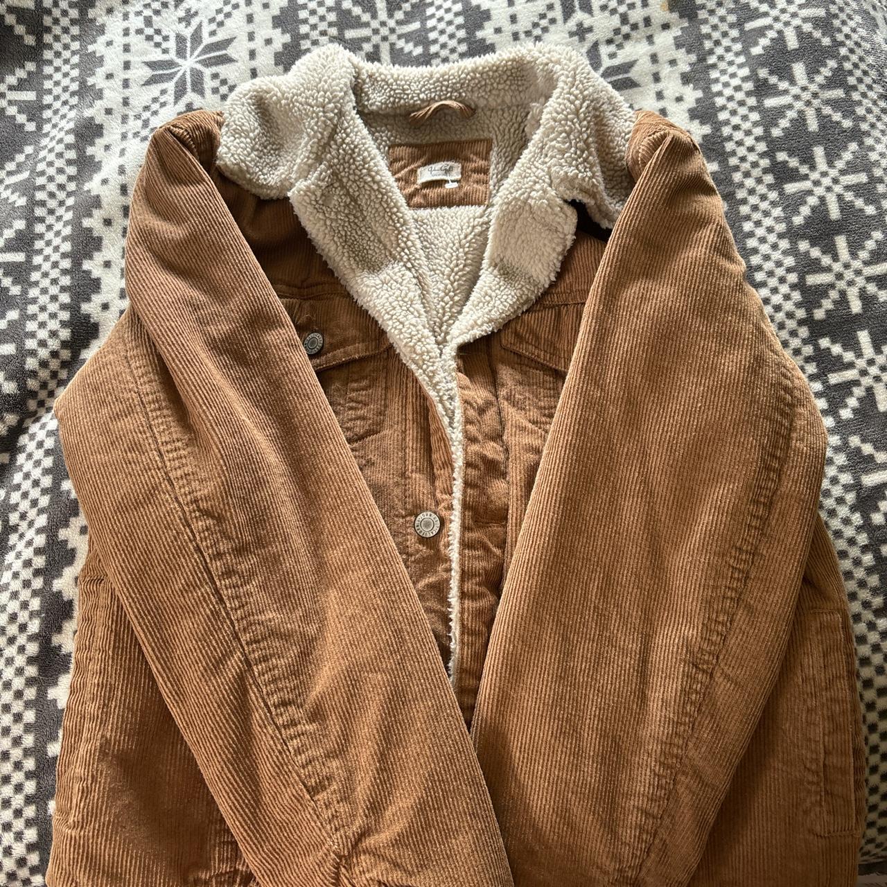Brown corduroy Brandy Melville jacket - Depop