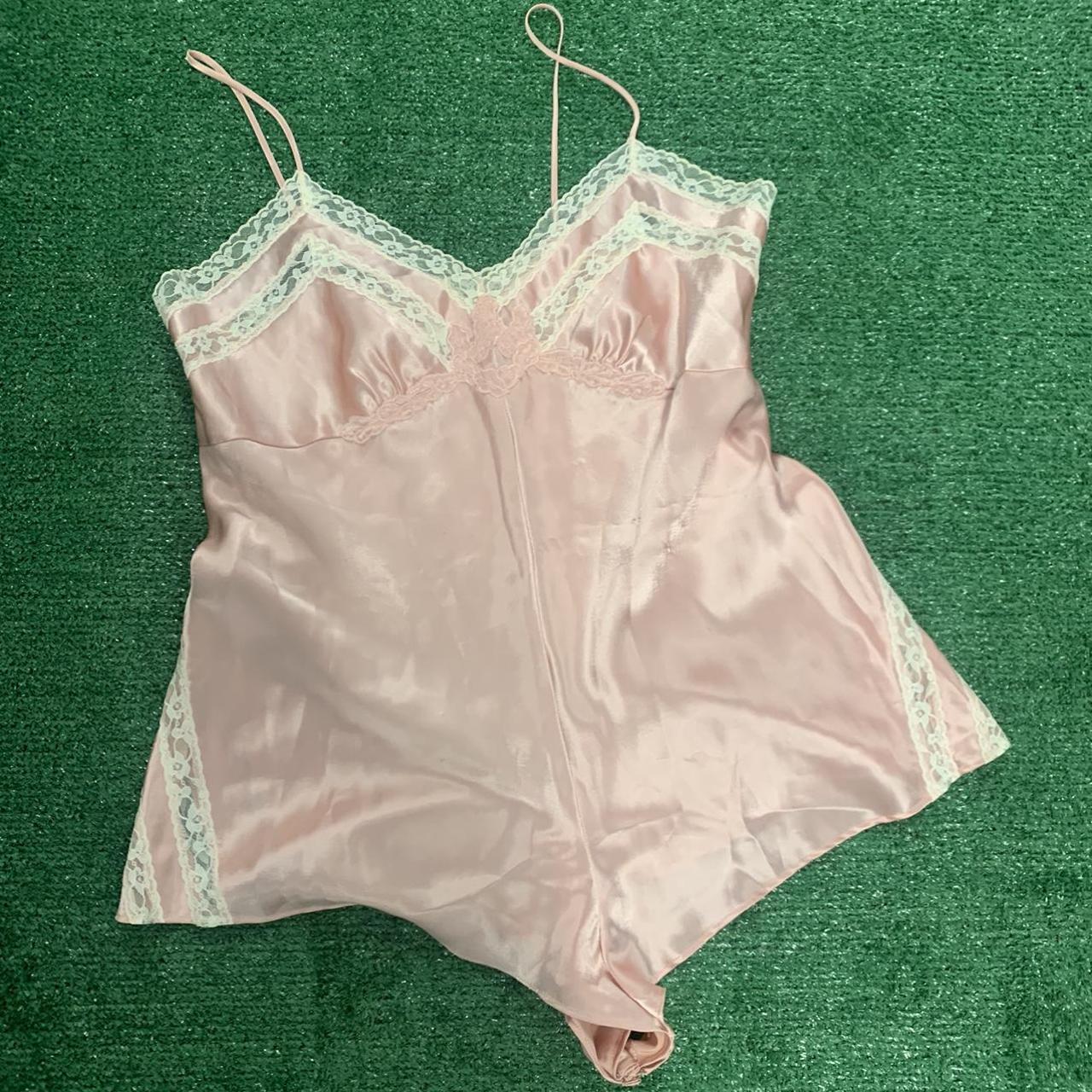 Vintage Victoria Secret Lace And Silk Teddy I Love Depop