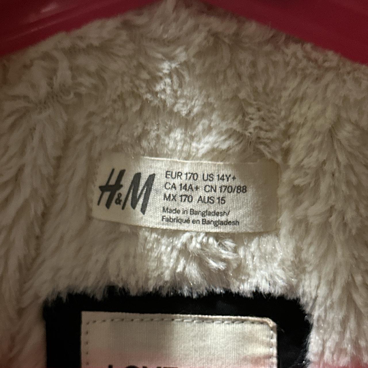 winter coat from H&M with hood size is shown on... - Depop