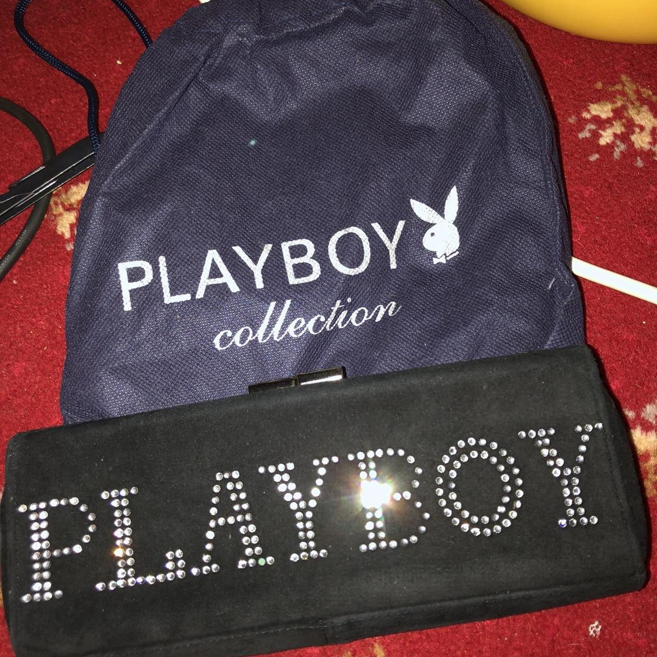 Very rare vintage playboy 90’s clutch bag with draw... - Depop