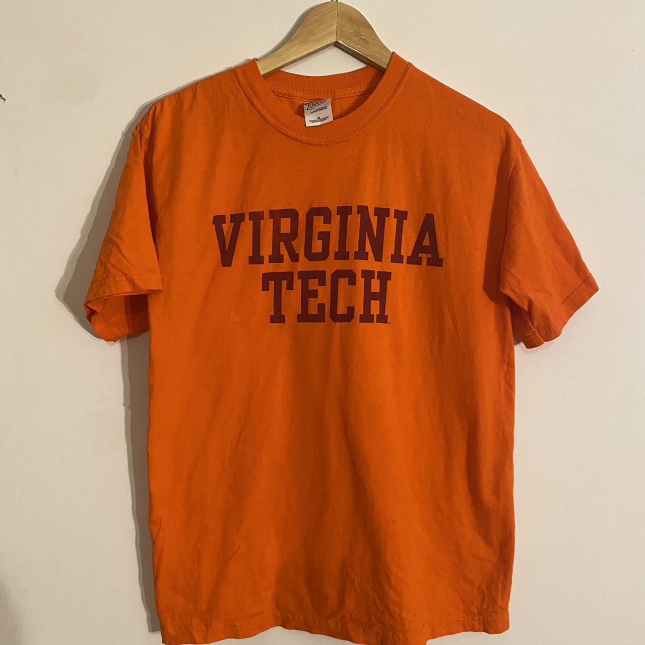 Early 2000’s Virginia Tech classic burnt orange... - Depop