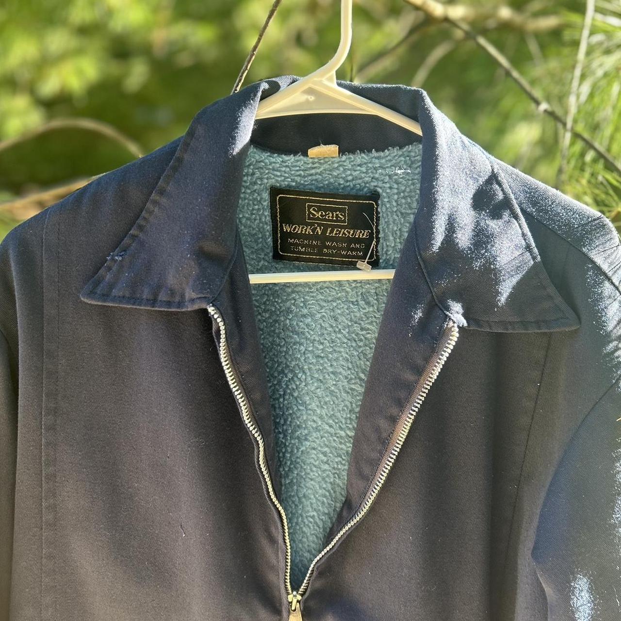 Vintage Sears Work’n leisure Work coat Large Navy... - Depop