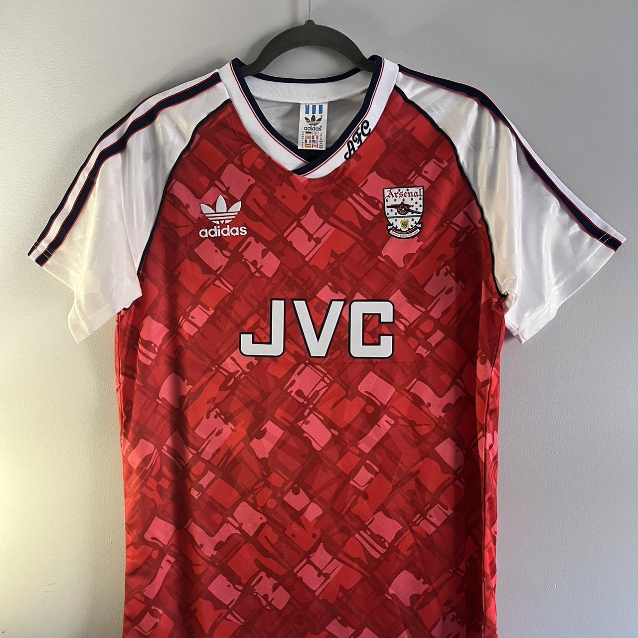 Arsenal 90-92 home kit Vintage football kit Mens... - Depop