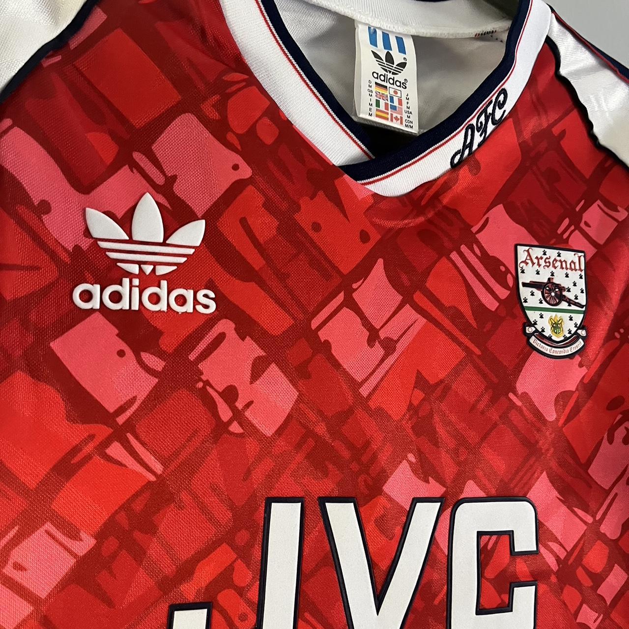 Arsenal 90-92 home kit Vintage football kit Mens... - Depop