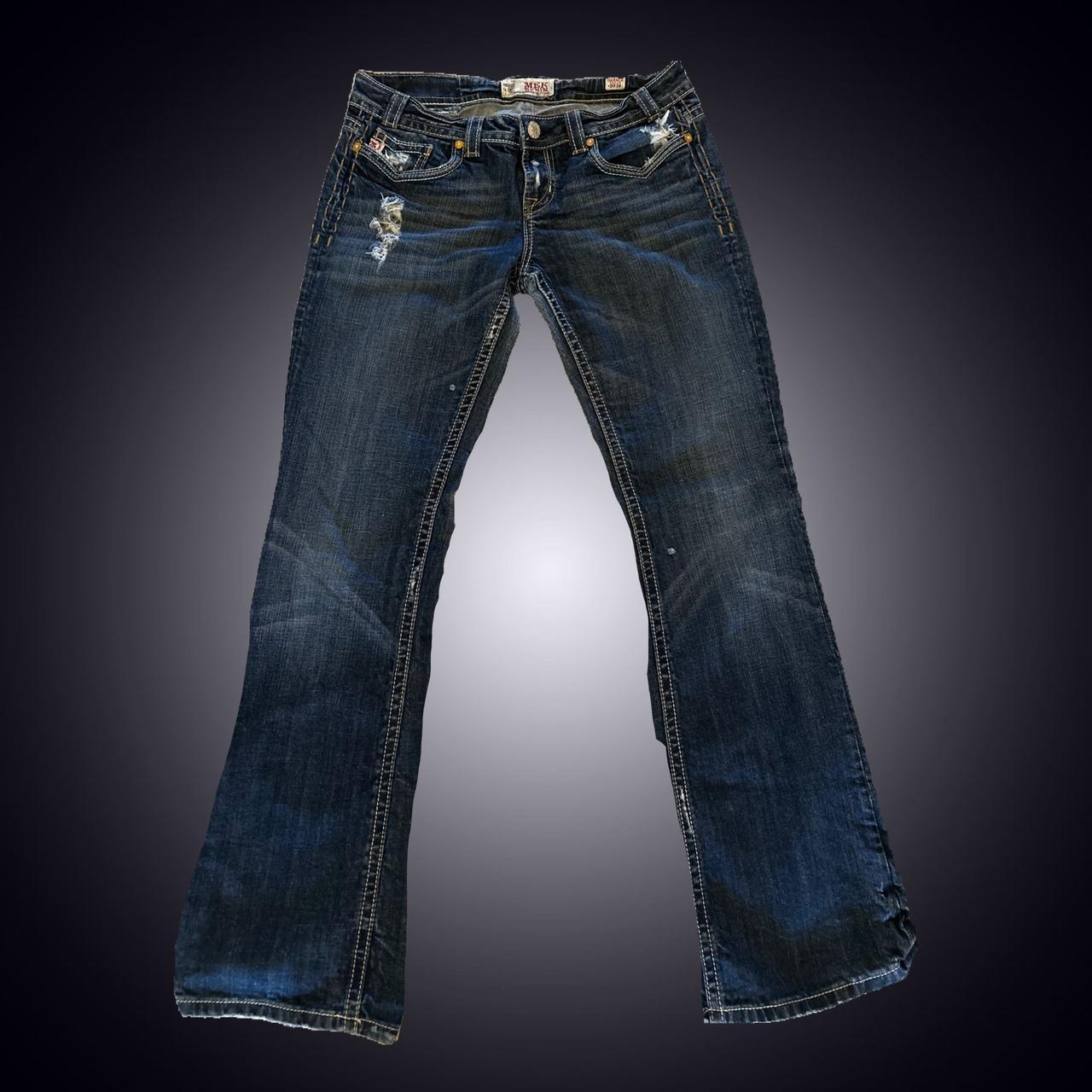 Mek Denim Low-Waisted Bootcut Jeans - Size 30/34 -... - Depop