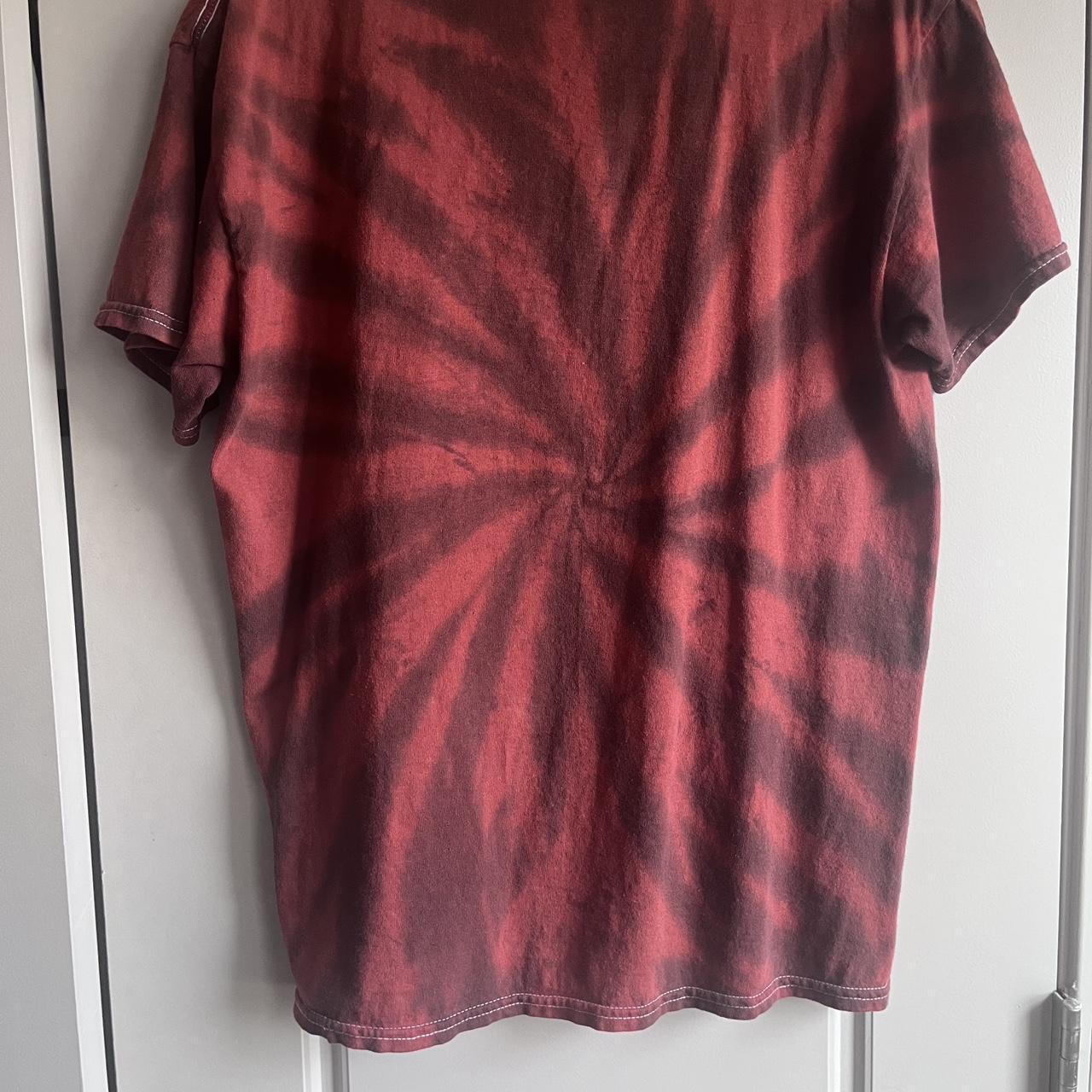 Medium, burgundy tie dye, playboy t-shirt #playboy... - Depop