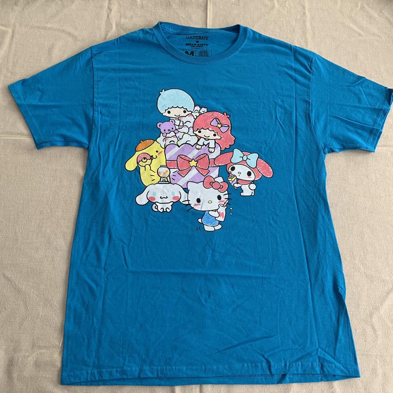 BRIGHT BLUE SANRIO CHARACTER TEE > official Sanrio... - Depop