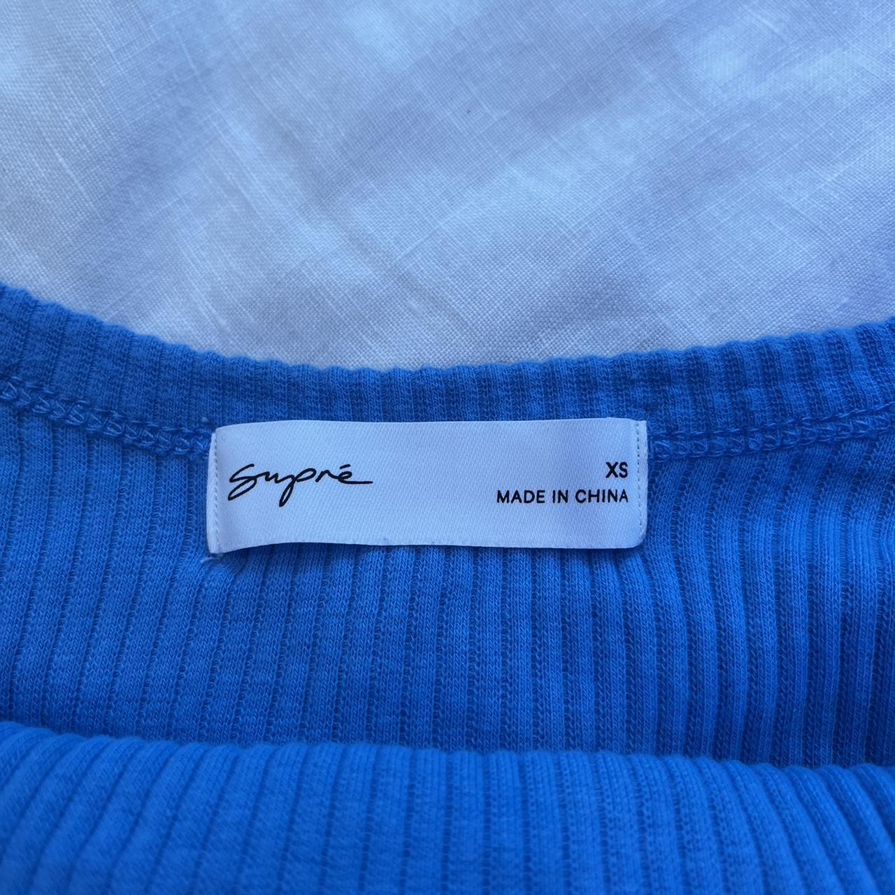 Blue supre Riri tank. Size xs. Perfect condition I... - Depop