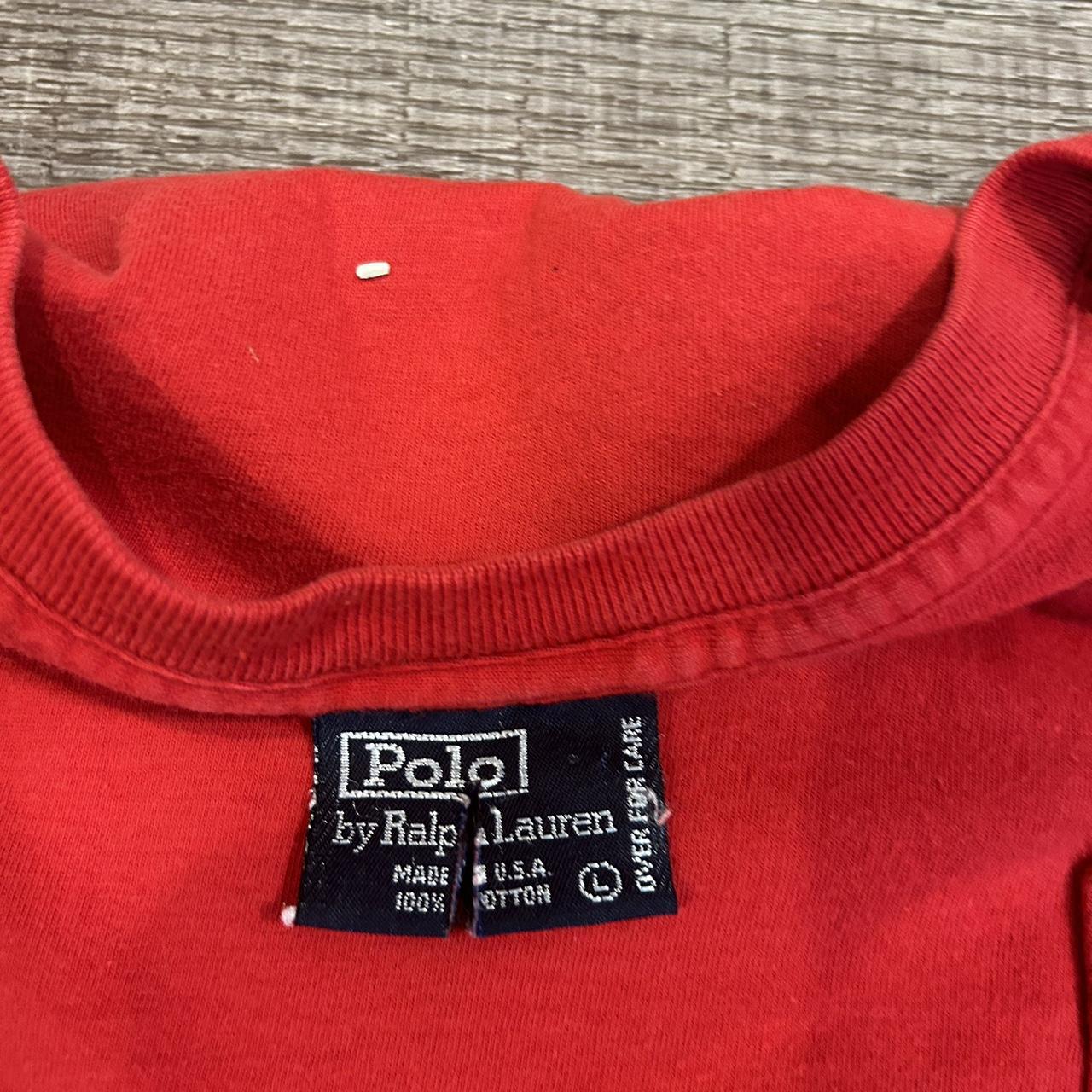 1990s single stitch ralph lauren shirt - Depop
