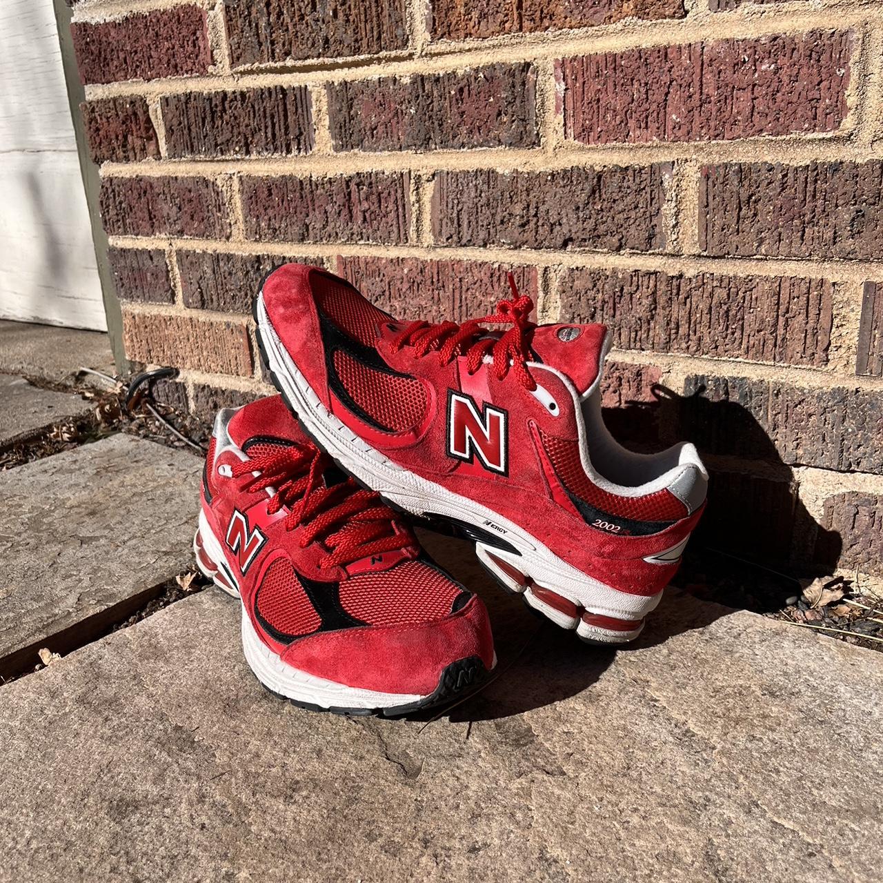 New Balance 2002r All Red (with suede) Size US 12,... - Depop