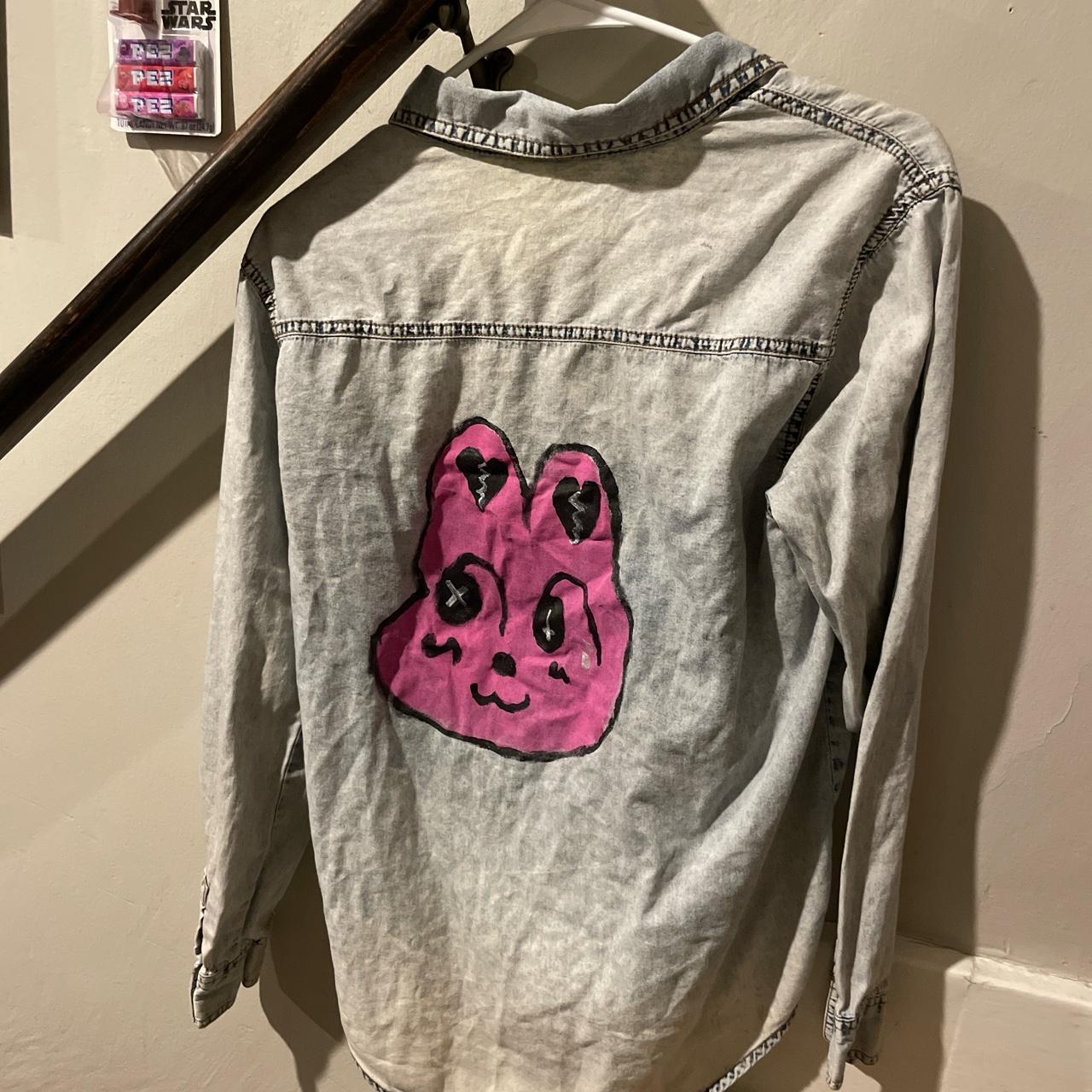 Custom women’s denim jacket with an original... - Depop