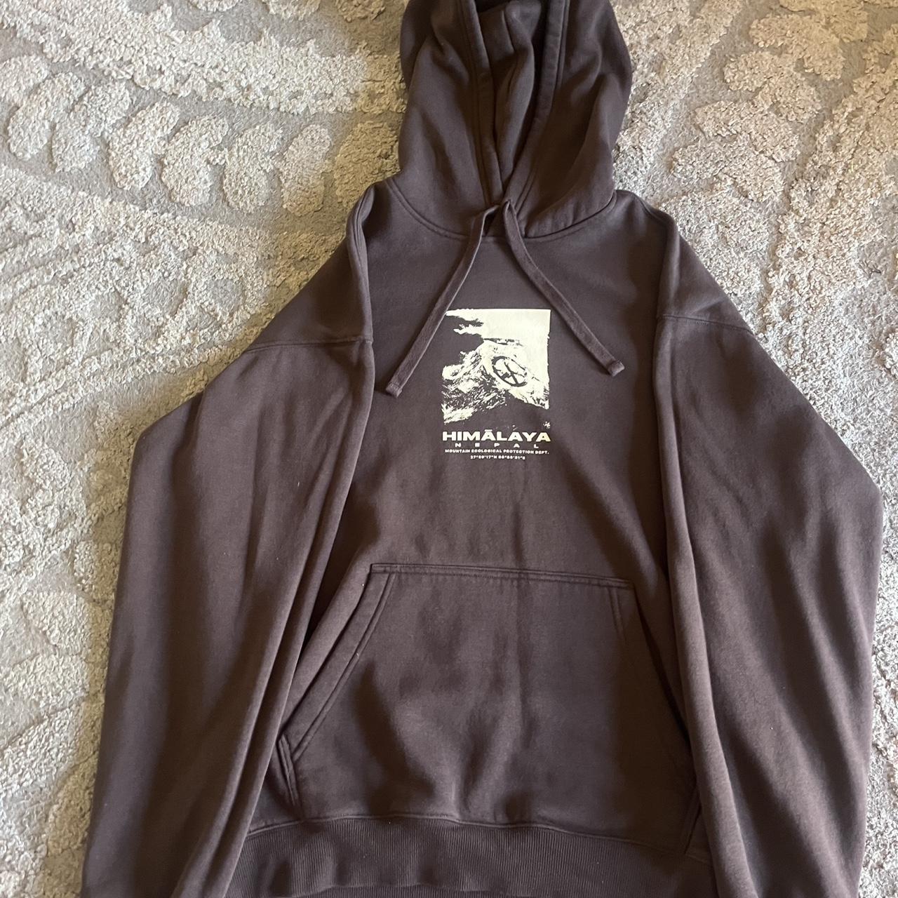 Brown H&M hoodie worn once - Depop