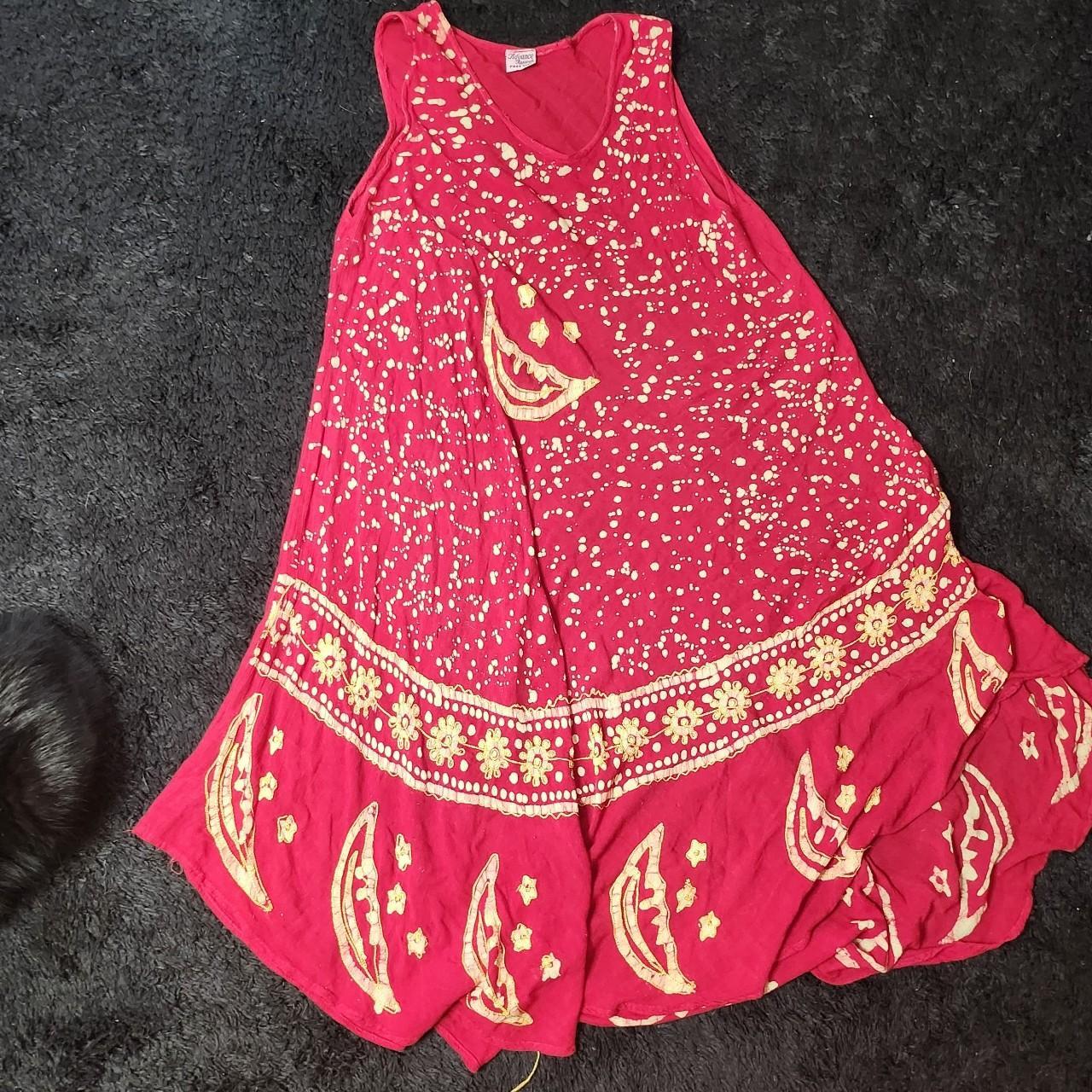 Veryyyy soft and flowy free size dress :) a few... - Depop