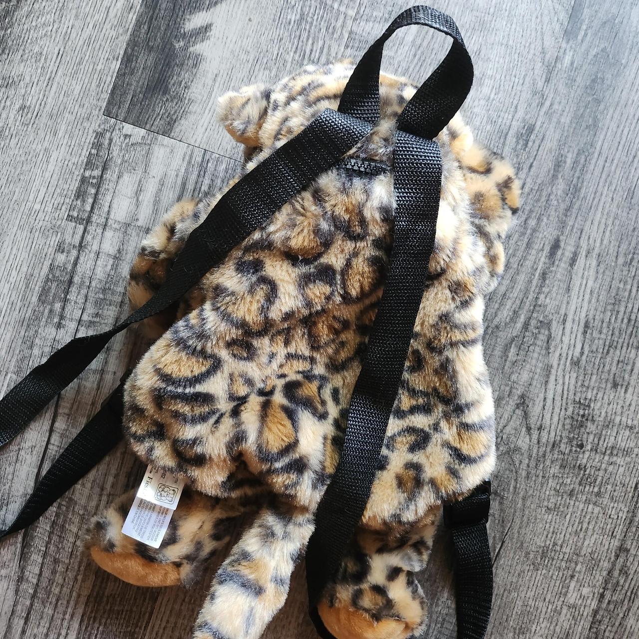 Well kept early y2k cheetah backpack with functional... - Depop
