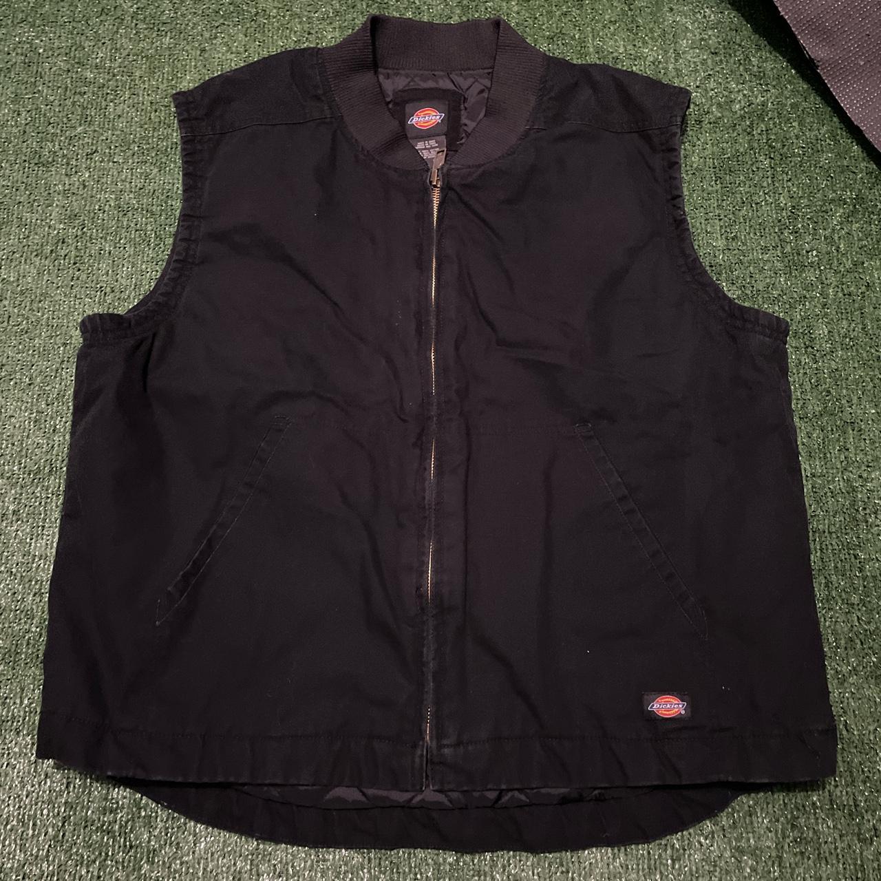 Dickies Zip Up Vest Color Black Size 2xl Fits Depop