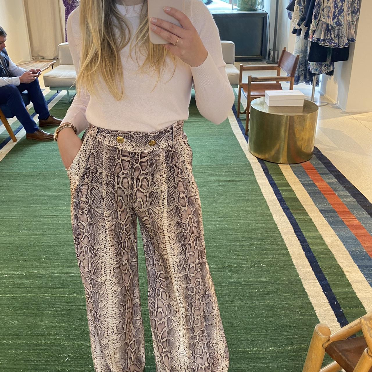 Zimmermann Size 1 Snake print silk crepe de chine... - Depop