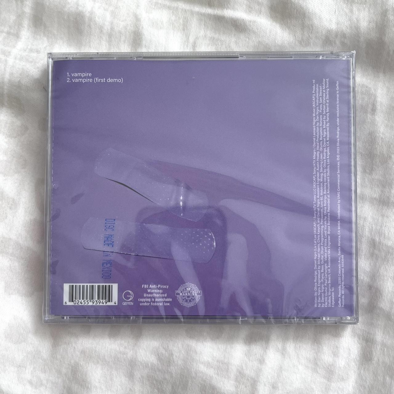 olivia rodrigo limited edition vampire cd - 2... - Depop