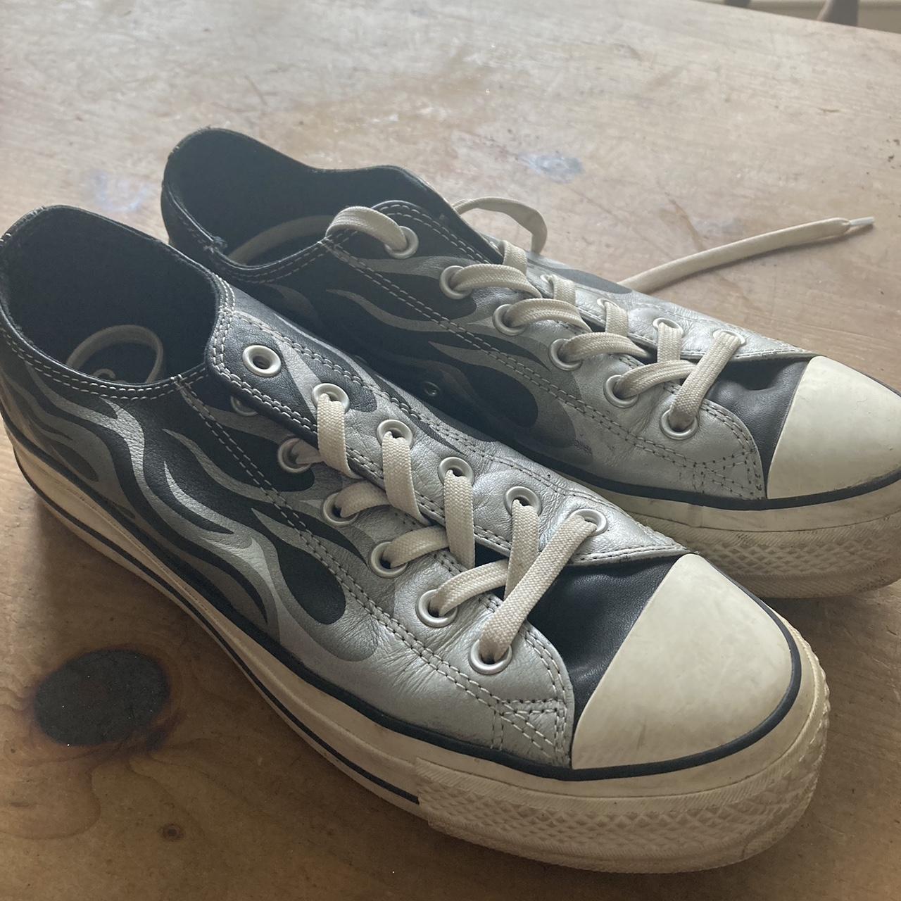 platform flame converse never worn great condition... - Depop