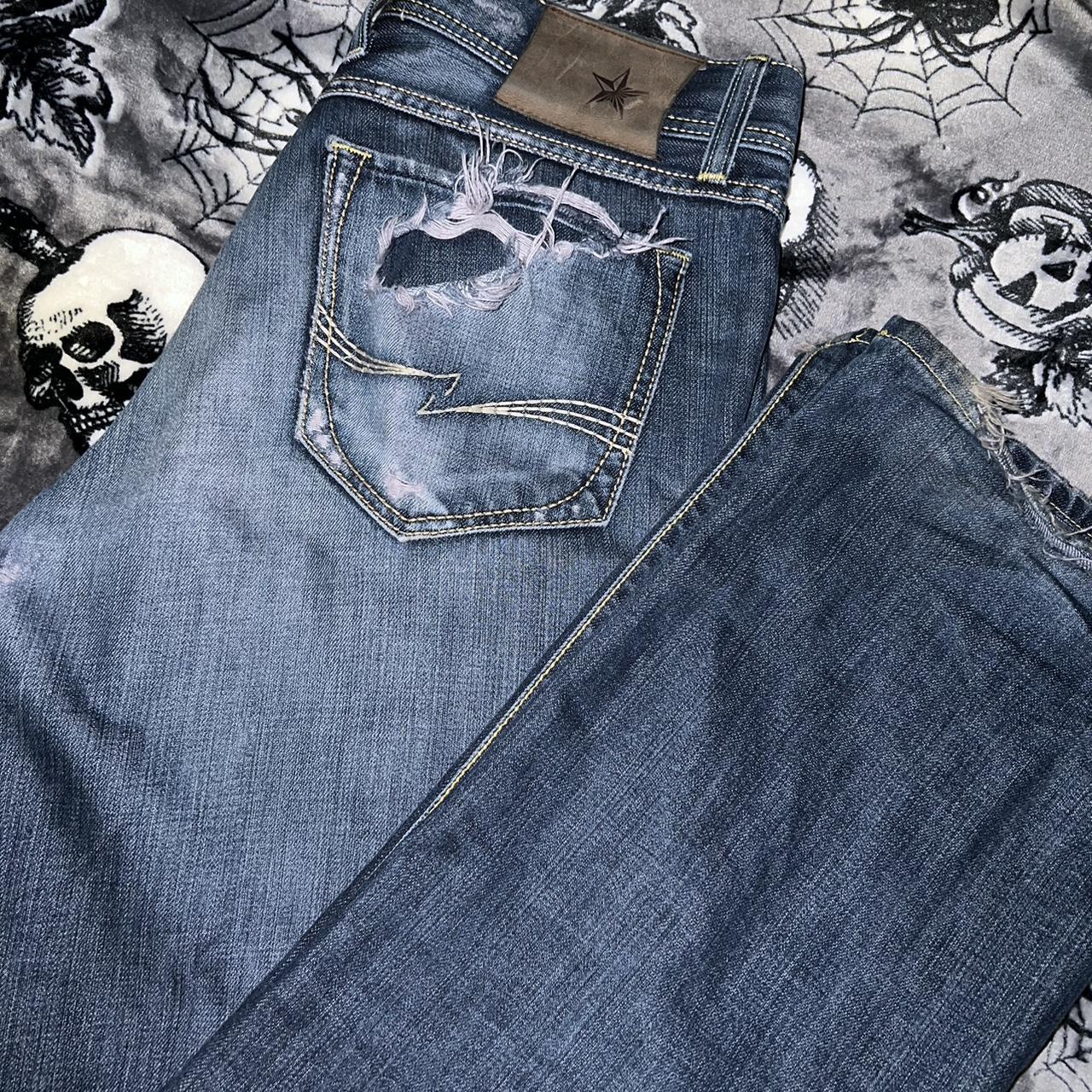 Skater type ah jeans :p distressed on the pockets... - Depop