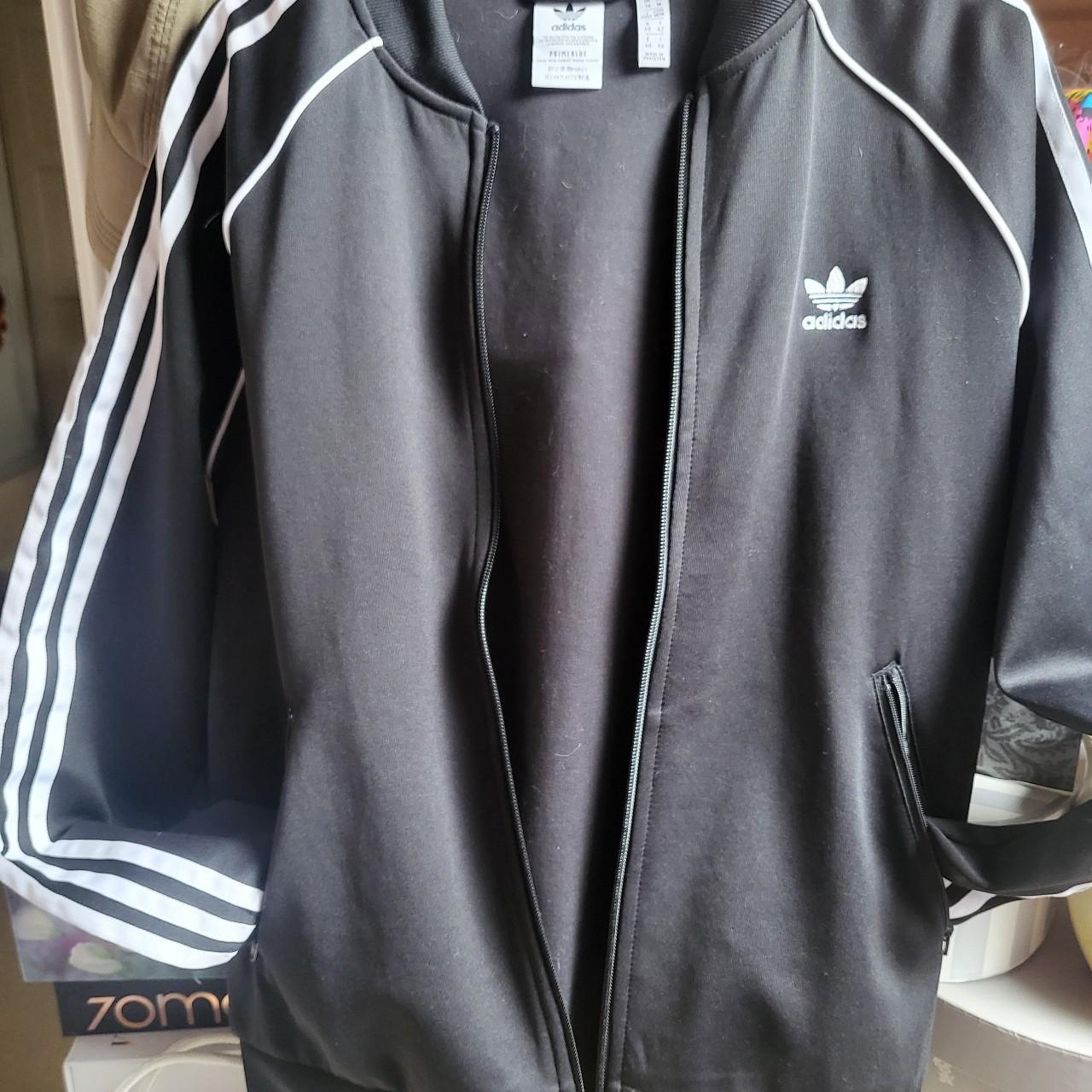 Addidas zip up jacket not lined double zip on front... - Depop