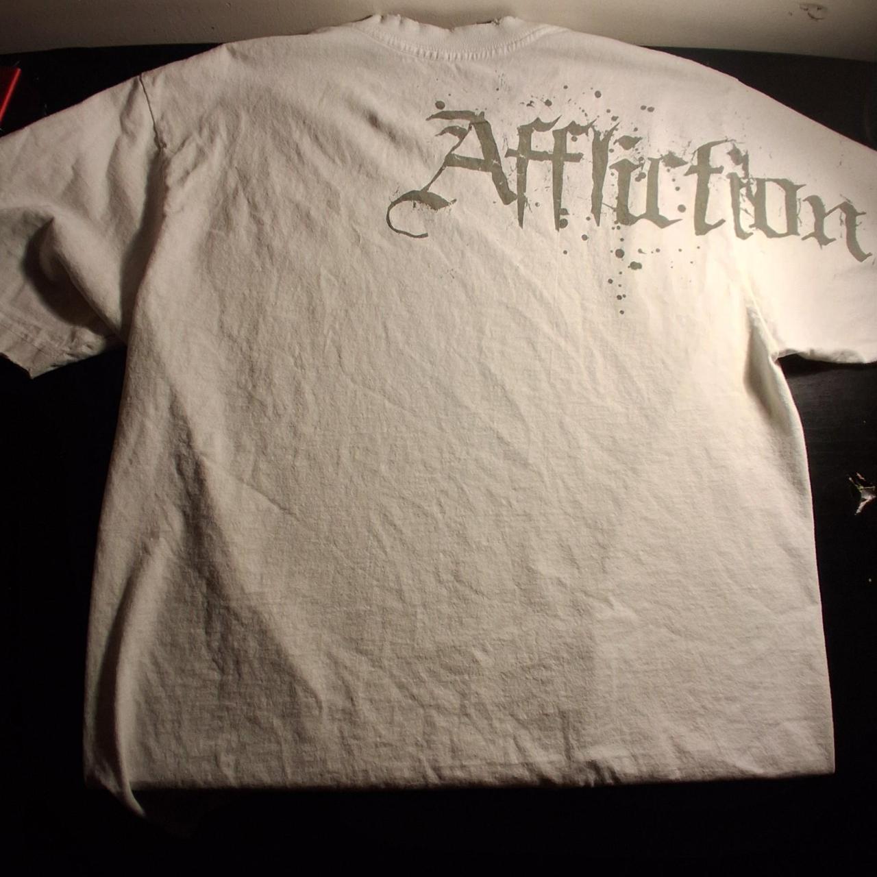 Affliction white and black t-shirt #goth... | Depop