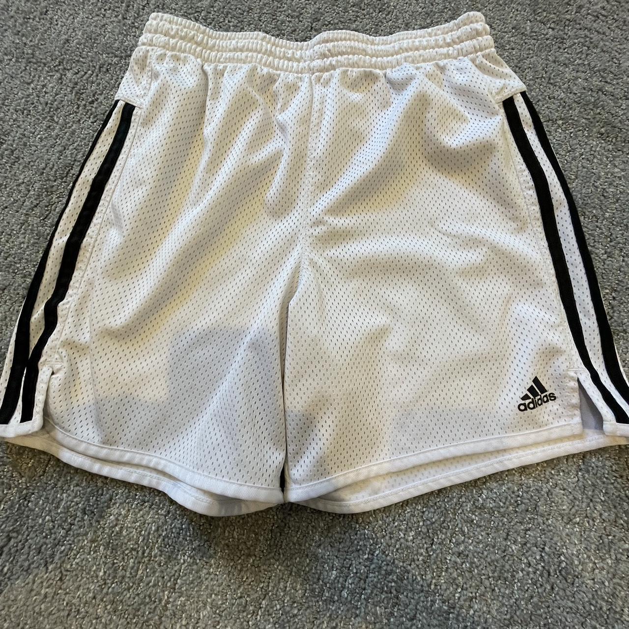 White adidas basketball shorts - Depop
