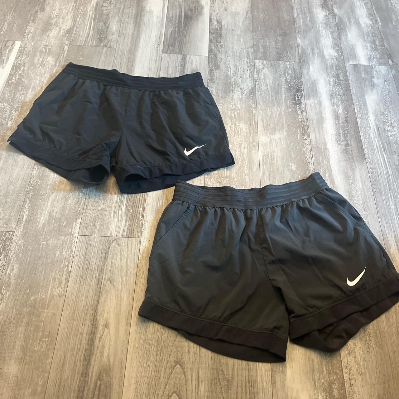 Set of two Nike dri-fit shorts (black and grey).... - Depop