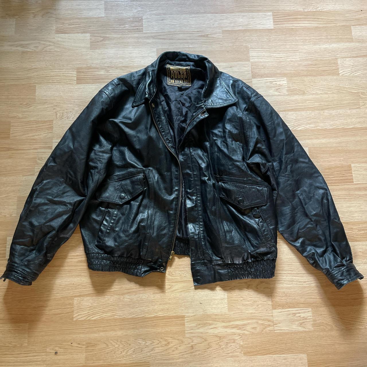 leather jacket - Depop