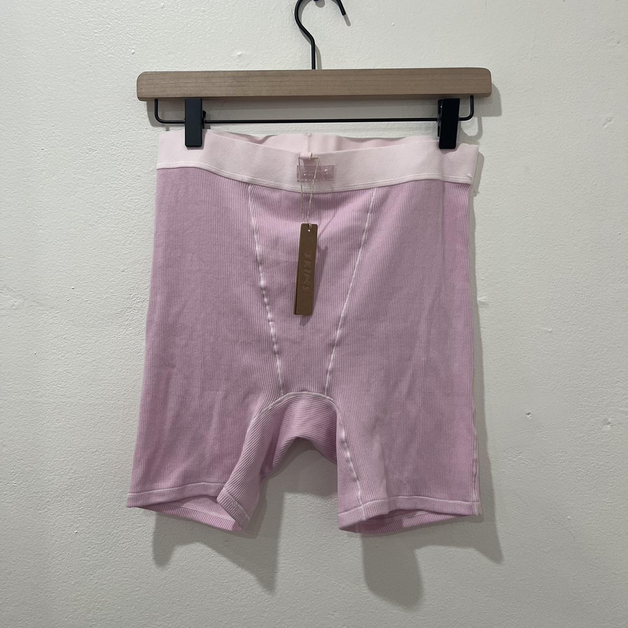 Skims Cotton Rib Boxers | Cherry Blossom/Light Pink... - Depop