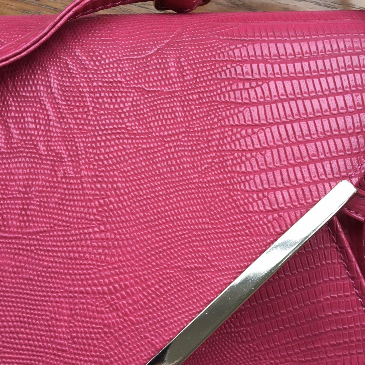 Pink Koko bag. Faux leather, crocodile print,... - Depop