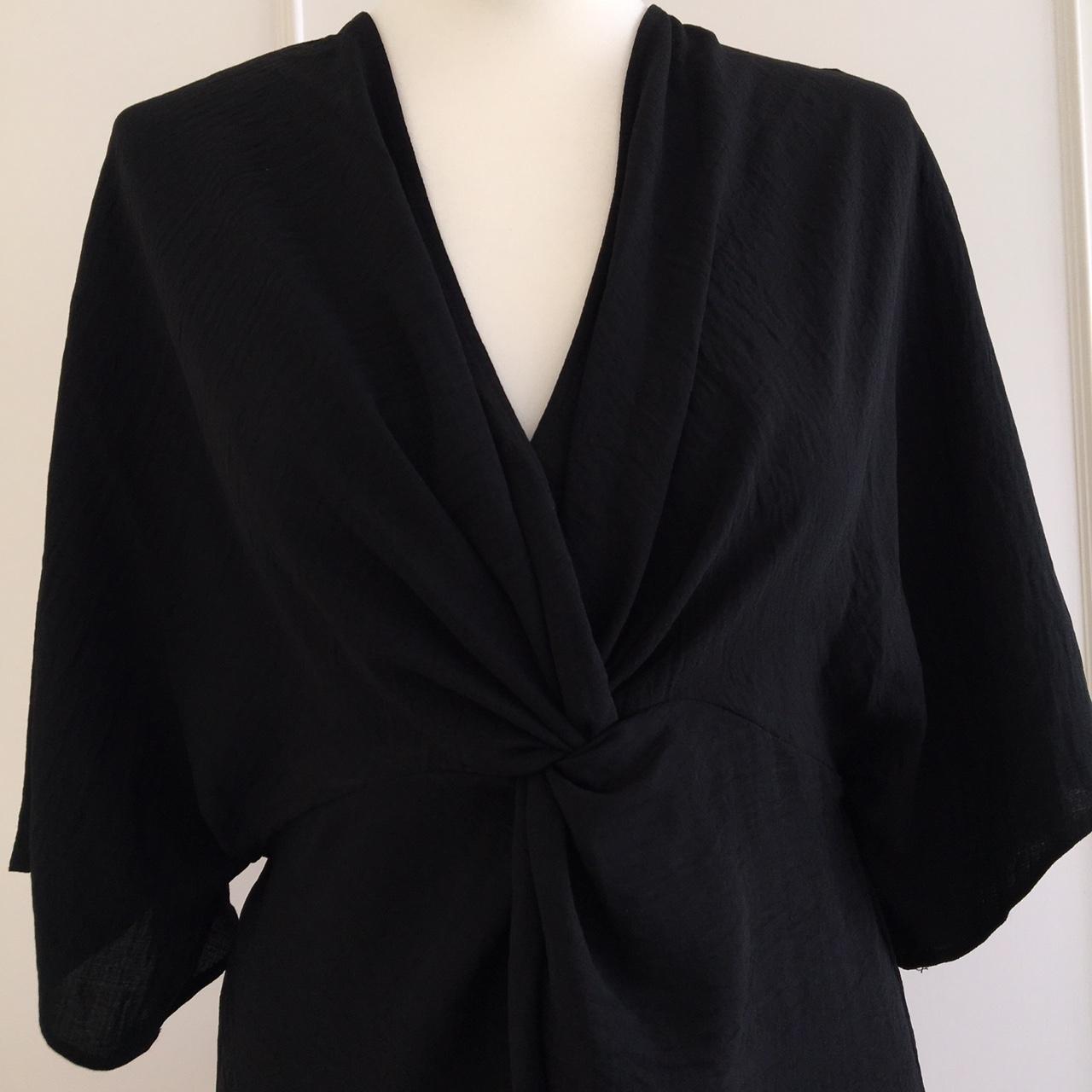 ASOS Design knot front top with kimono sleeves.... - Depop