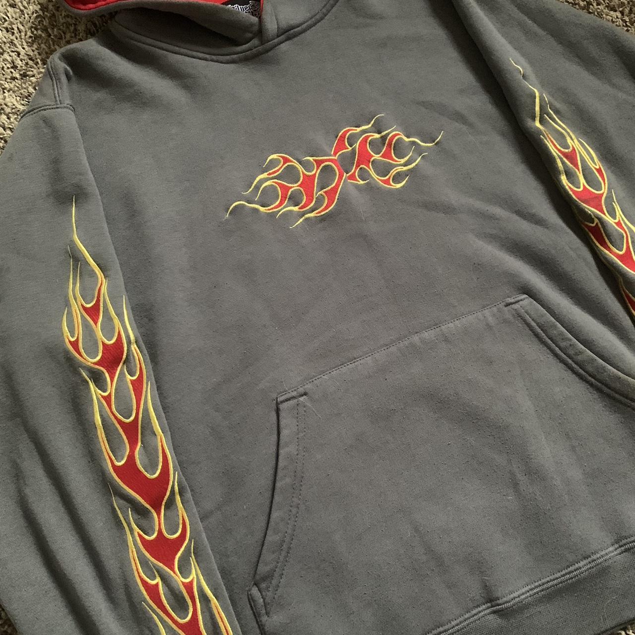 Grail insane Silver Point grey with red embroidered... | Depop