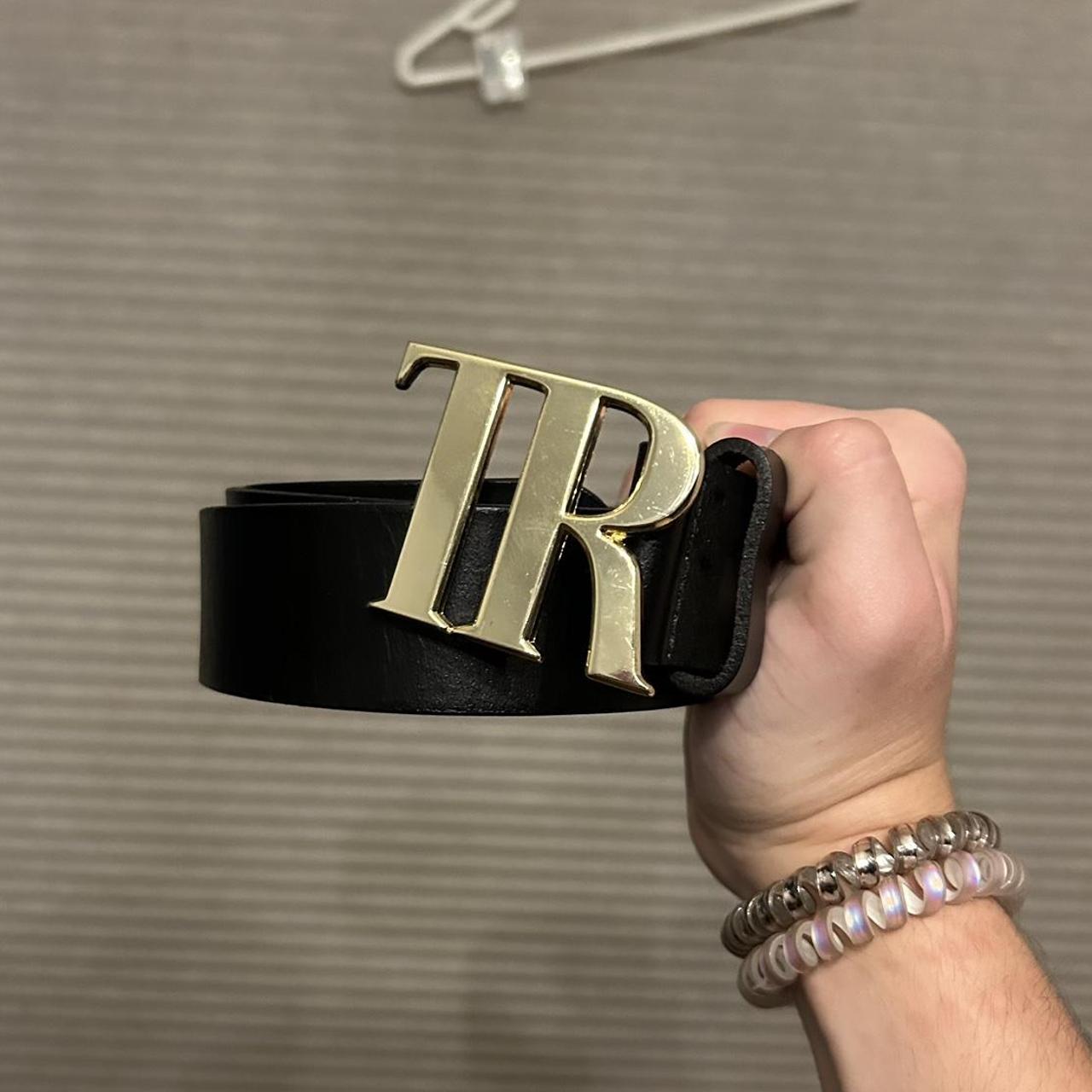 Size 34 True Religion “TR” Belt Golden Buckle Been... - Depop