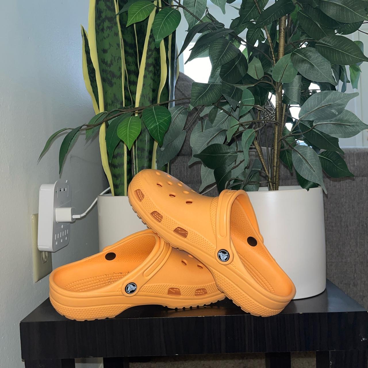 Crocs Women's Orange Clogs | Depop