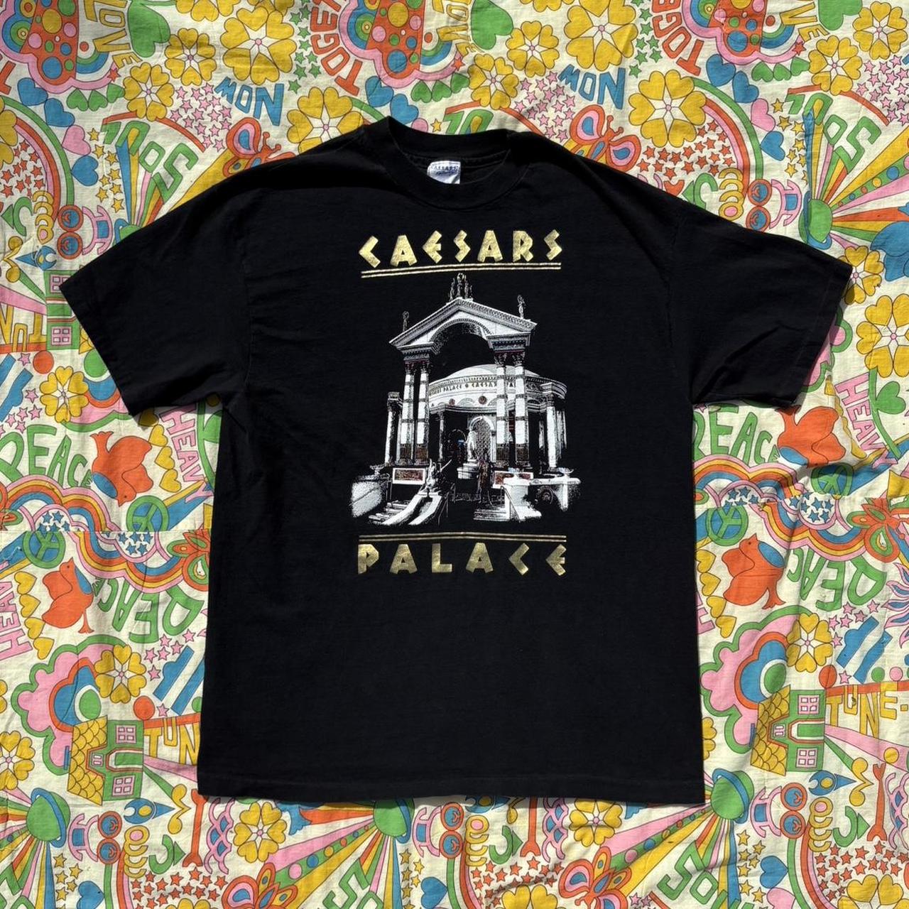 men’s L black Caesars Palace 90s graphic tee 🌟 no... | Depop