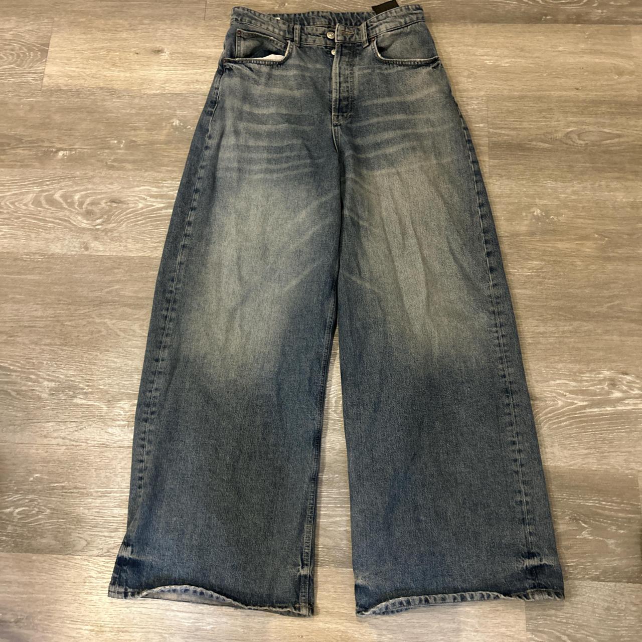 SUPER BAGGY ZARA PANTS leg opening 13.5 inches! dm... - Depop