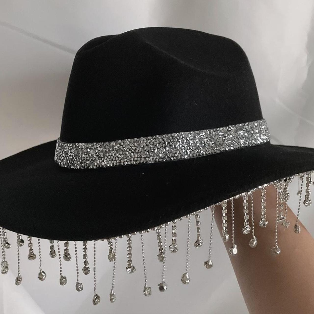 diamante hanging cowboy hat - Depop