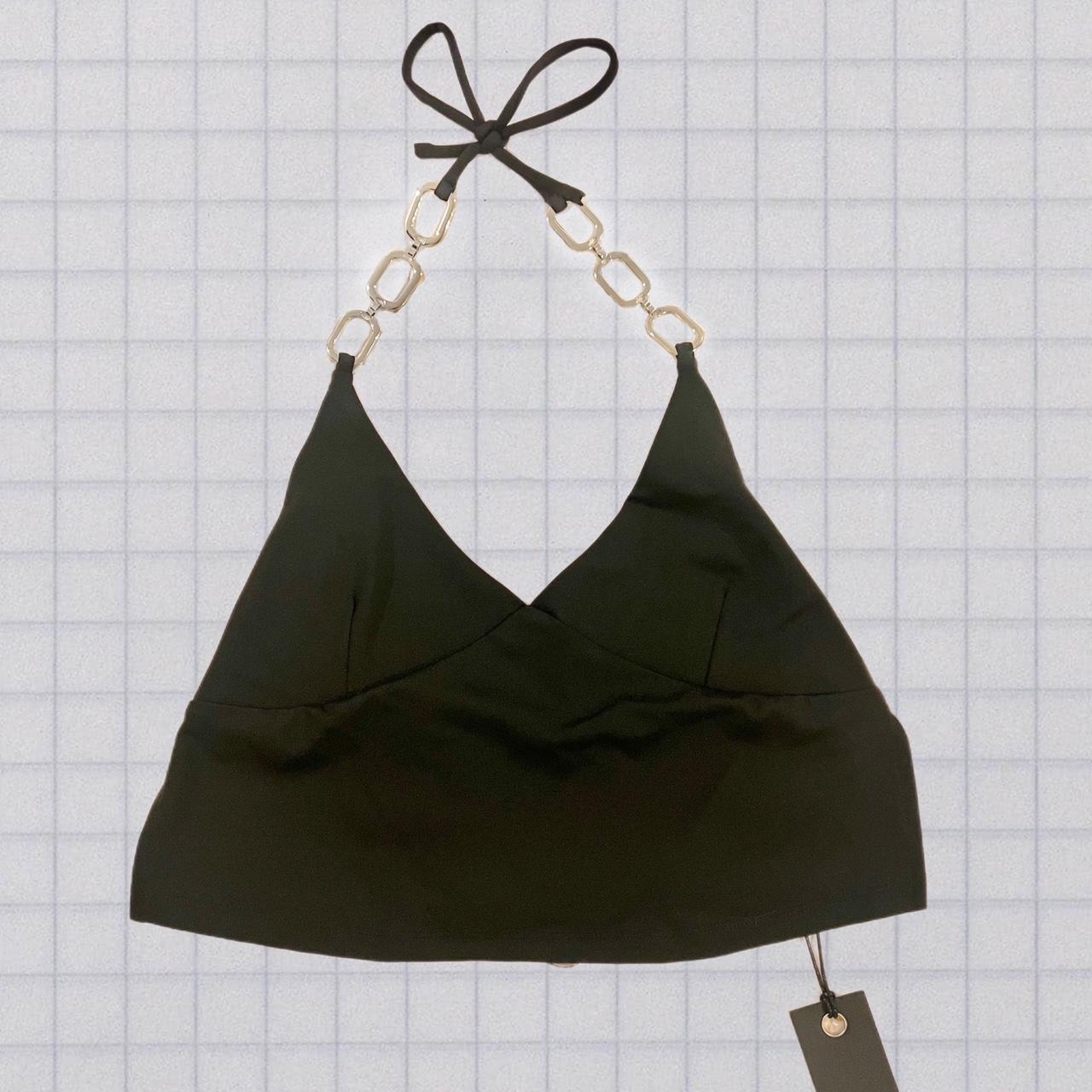 NWT I Am Gia black chain strap halter top 🖤 brand... - Depop