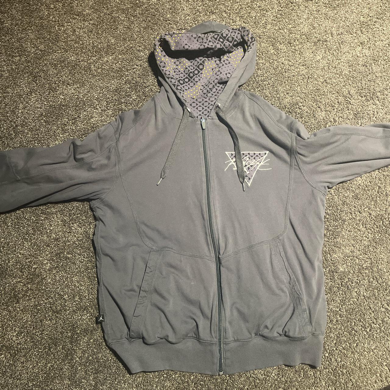 Rare Grey FLIGHT Jordan Jacket. No flaws and Adult... - Depop