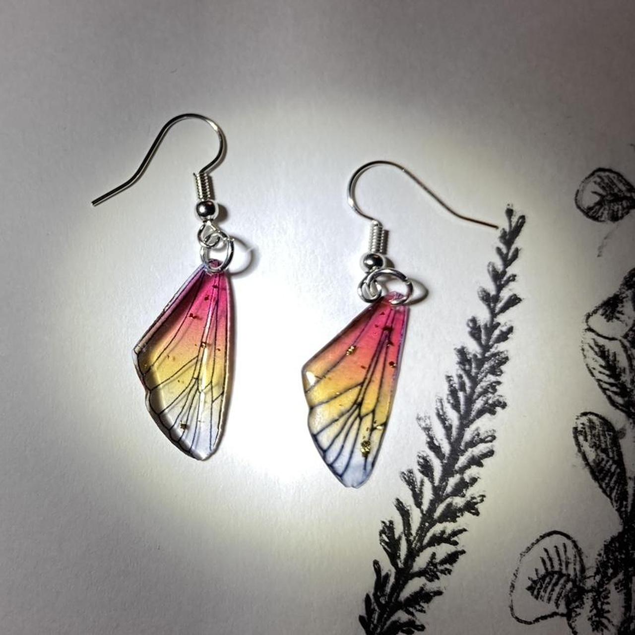Fairy Wing Earrings Super cute fairy wing earrings... - Depop