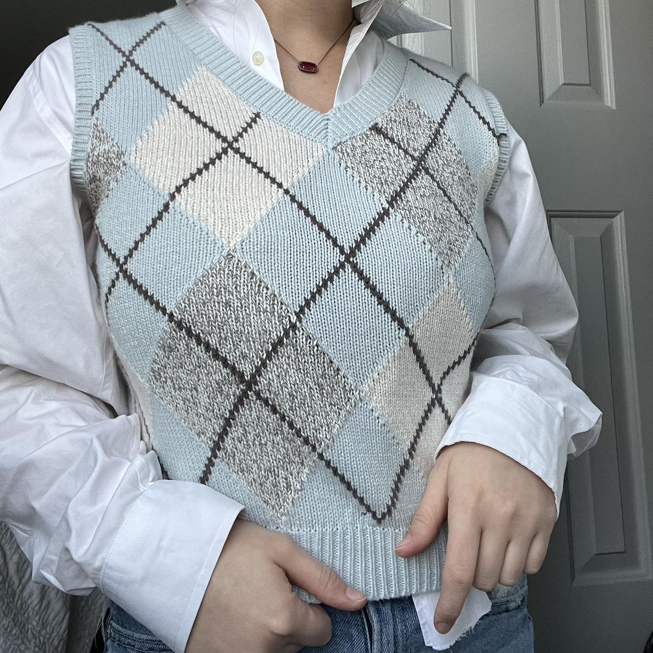 rory gilmore argyle sweater vest!! so light academia... - Depop