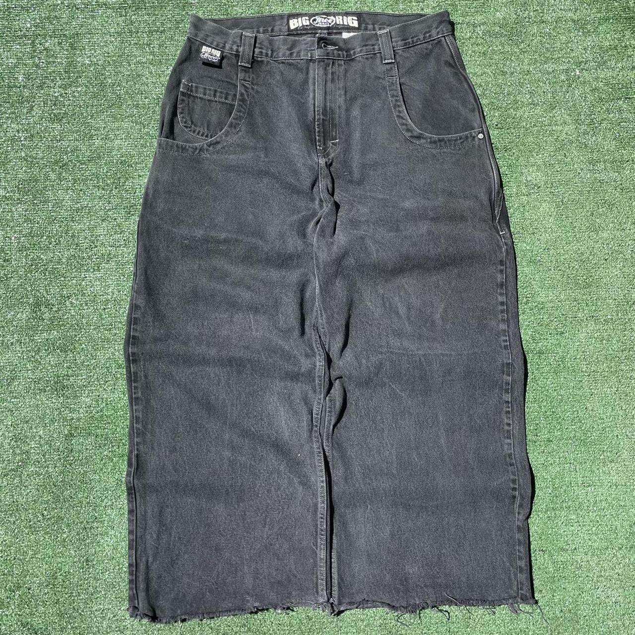 Y2K Baggy Black Jnco Big Rigs Measures to a... - Depop