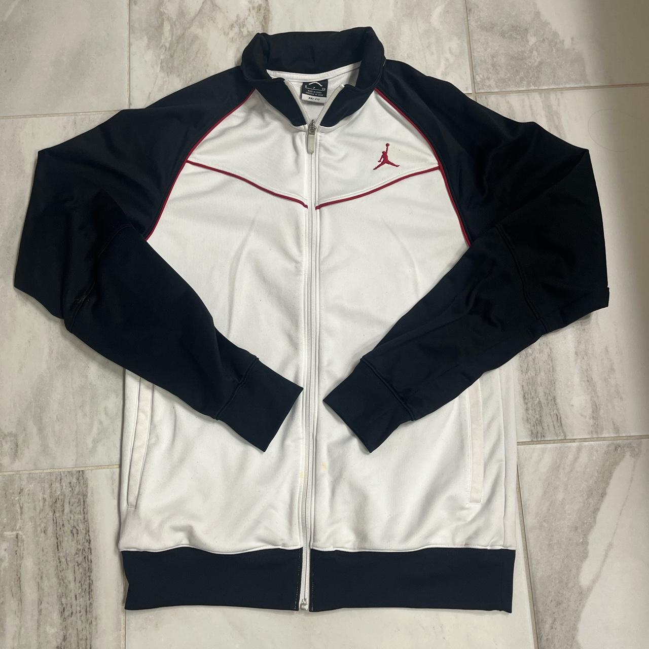 Retro jordan zip up jacket Measurements available... - Depop