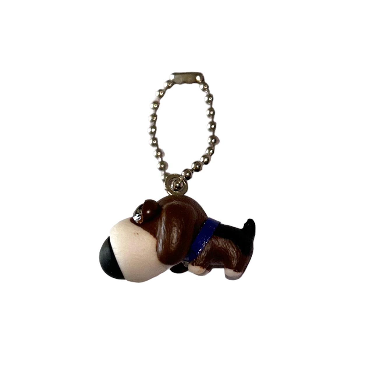 Y2K the dog keychain figure Beagle with a purple... - Depop