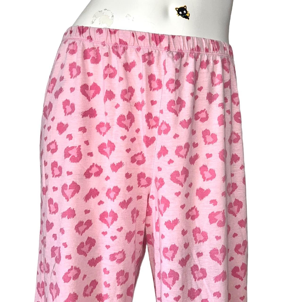 Pink leopard cheetah print lounge pj pants Pajamas... - Depop